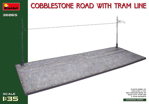 MiniArt 36065 Cobblestone Road with Tram Line