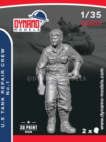 Dynamo-Models 35203 US WWII Tank Repair Crew No.1 (3D-Printed)