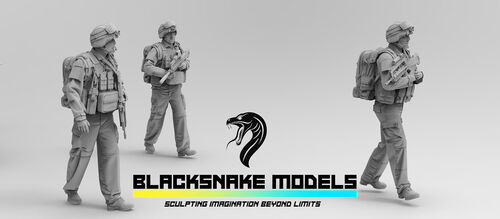BlackSnake Model FR-AFGHA French Modern Infantry Soldiers in Afghanistan (7 Figures)