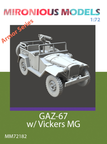 Mironious Models 72182 GAZ-67 with Vickers MG (3D-Printed)