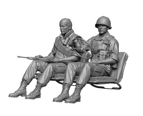 H3MODELS 48037 US MUTT Jeep Driver & Crew (Vietnam Version / 2 Figures)