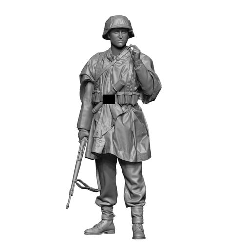 H3MODELS 48132 German WW2 Waffen SS Soldier Wearing Phancho (1 Figure)