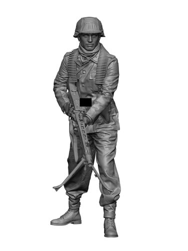 H3MODELS 48137 German WW2 Waffen SS MG42 Gunner (1 Figure)