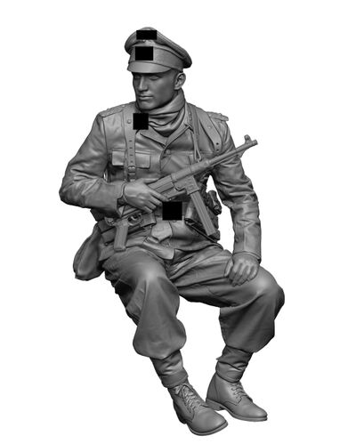 H3MODELS 48138 German WW2 Waffen SS Commander (1 Figure)