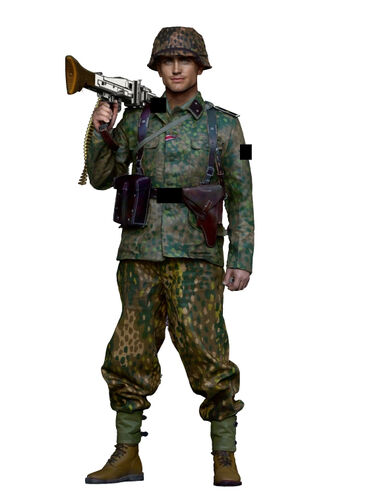H3MODELS 48141 German WWII Waffen SS MG42 Gunner (Normandy 1944)