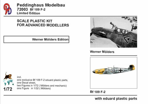 Peddinghaus-Decals 72003 Messerschmitt Bf-109 F-2 - Oberst Molders