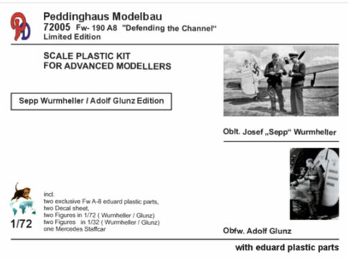 Peddinghaus-Decals 72005 Focke Wulf Fw-190 A-8 - Wurmheller / Glunz