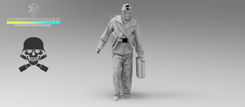 BlackSnake Model TOTENKOPF-18 German WWII Waffen SS Totenkopf Division - Tank Crew Soldier No.3 (1 Figure)