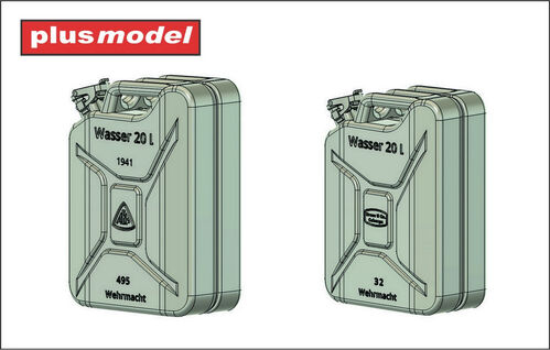 Plus Model DP3087 German Canisters Early - Brose und Co. Coburg and ABP (12 pcs / 3D-Printed)