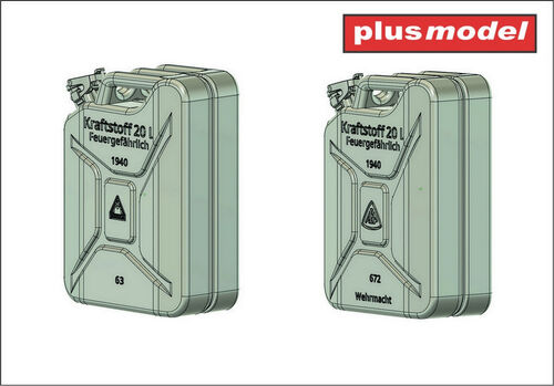 Plus Model DP3088 German Canisters Late - Schwelm and ABP (12 pcs / 3D-Printed)