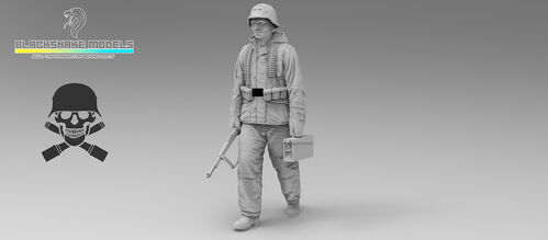 BlackSnake Model TOTENKOPF-04 German WWII Waffen SS Totenkopf Division - Soldier No.4 (1 Figure)
