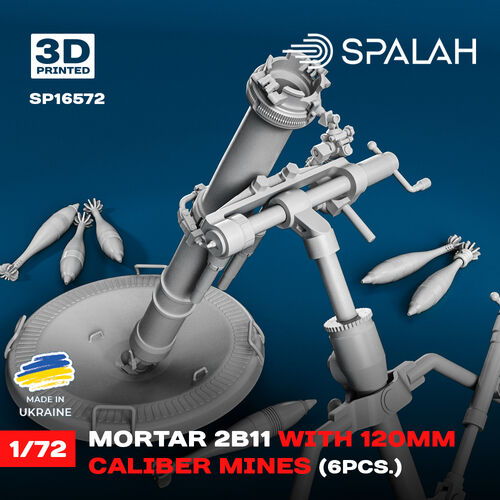 Spalah 16572 Mortar 2B11 with 120-mm Caliber Mines (3D-Printed)