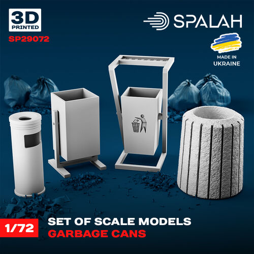 Spalah 29072 Garbage Cans (4 pcs / 3D-Printed)
