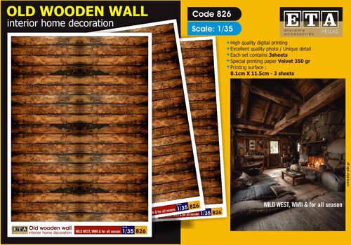 ETA DIORAMA ACCESSORIES 826 Old Wooden Wall