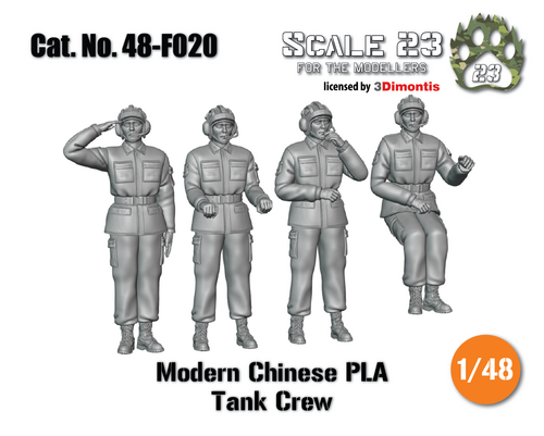 Scale23 48-F020 Modern Chinese PLA Tank Crew (3D-Printed)