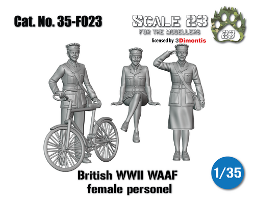 Scale23 35-F023 British WWII WAAF Female Personel (3D-Printed)