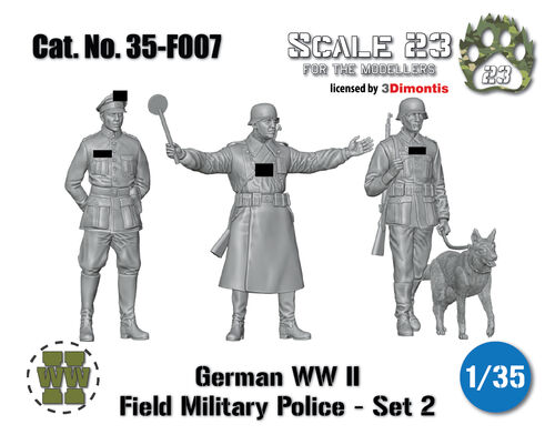 Scale23 35-F007 German WWII Field Military Police Set 2 (3D-Printed)