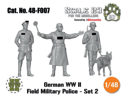 Scale23 48-F007 German WWII Field Military Police Set 2 (3D-Printed)