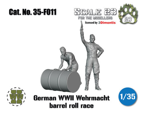 Scale23 35-F011 German WWII Wehrmacht Barrel Roll Race (3D-Printed)
