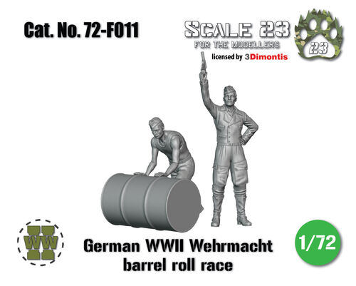 Scale23 72-F011 German WWII Wehrmacht Barrel Roll Race (3D-Printed)