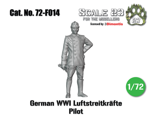 Scale23 72-F014 German WWI Luftstreitkrafte Pilot (3D-Printed)