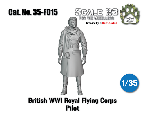 Scale23 35-F015 British WWI Royal Flying Corps Pilot (3D-Printed)