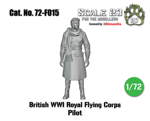 Scale23 72-F015 British WWI Royal Flying Corps Pilot (3D-Printed)