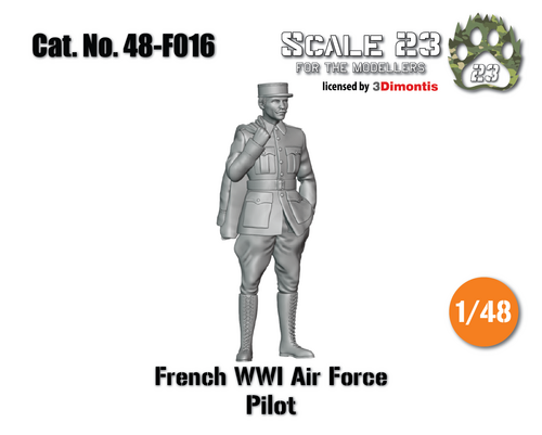 Scale23 48-F016 French WWI Air Force Pilot (3D-Printed)