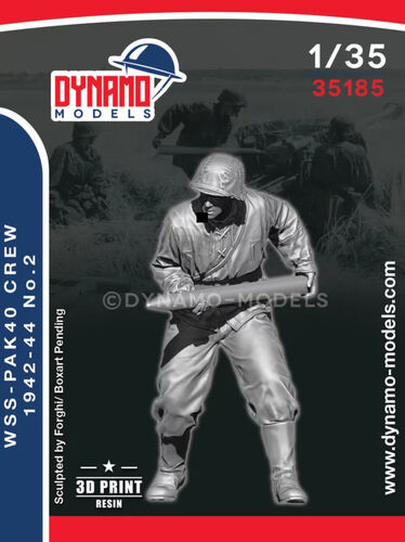 Dynamo-Models 35185 German Waffen SS PaK40 Crew (1942-1944) - Soldier No.2 (3D-Printed)