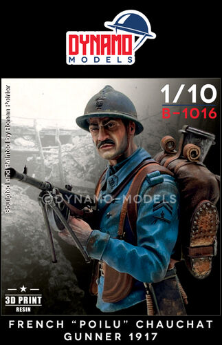 Dynamo-Models 1016 French WWI Poilu Chauchat Gunner 1917 (3D-Printed)