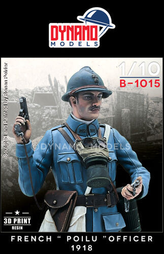 Dynamo-Models 1015 French WWI Poilu Officer 1918 (3D-Printed)