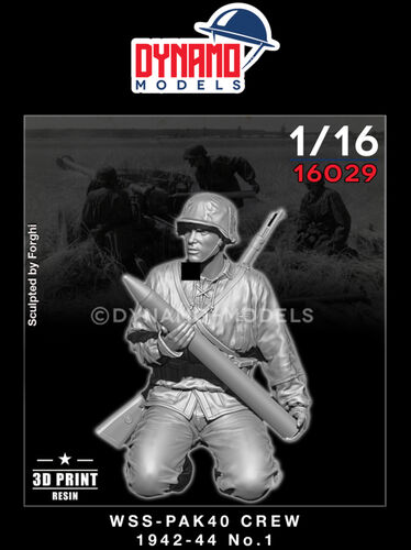Dynamo-Models 16029 German Waffen SS PaK40 Crew (1942-1944) - Soldier No.1 (3D-Printed)