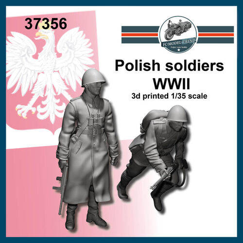 FC ModelTrend 37356 Polish WWII Soldiers with Helmets wz.31 (2 Figures / 3D-Printed)