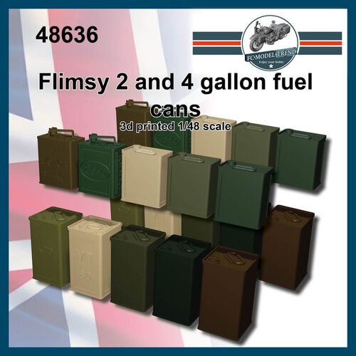 FC ModelTrend 48636 Flimsy - British WWII Fuel Containers (3D-Printed)