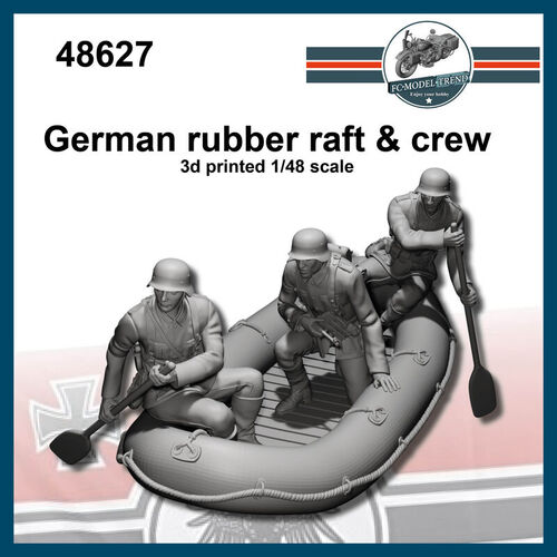 FC ModelTrend 48627 German Rubber Raft & Crew (3 Figures / 3D-Printed)
