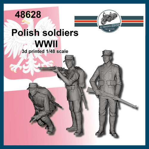 FC ModelTrend 48628 Polish WWII Soldiers (3 Figures / 3D-Printed)