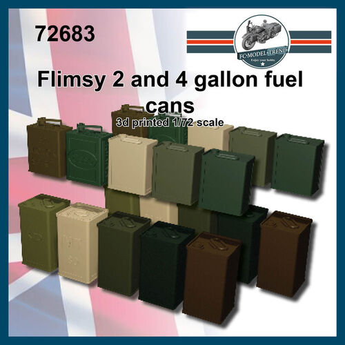 FC ModelTrend 72683 Flimsy - British WWII Fuel Containers (3D-Printed)
