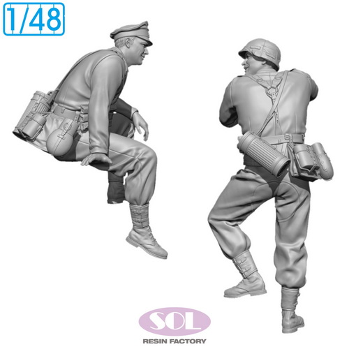 SOLMODEL MM866 German WWII Sd.Kfz.250/1 Crew (2 Figures)