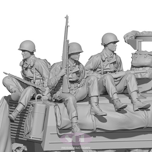 SOLMODEL MM737 US Army WWII Riflemen Set (3D-Printed)