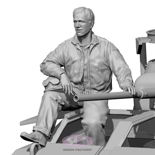SOLMODEL MM732 US Army WWII M8 Crew 4 (3D-Printed)