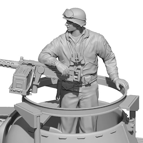 SOLMODEL MM729 US Army WWII M8 Crew 1 (3D-Printed)