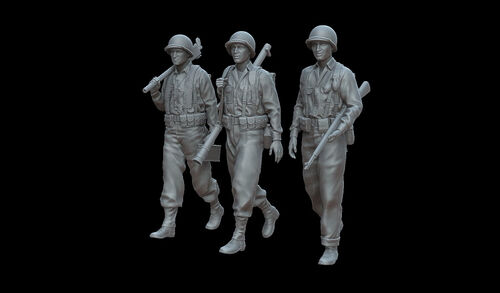 White Stork Miniatures F48014 US Soldiers - Italy 1943 (3 Figures / 3D-Printed)