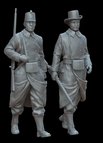 White Stork Miniatures F72151 Belgian WWI Soldiers Part I (2 Figures / 3D-Printed)