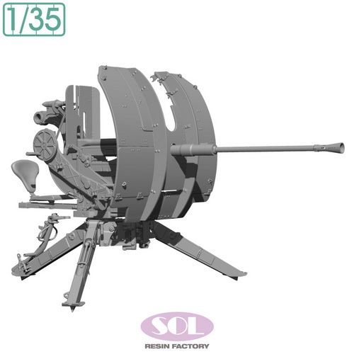 SOLMODEL MM870 German WWII 2 cm Gebirgs Flak 38 (Early / Late Type)
