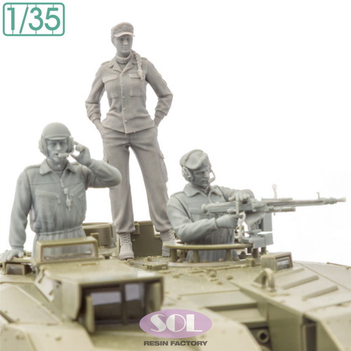 SOLMODEL MM927 Bundeswehr Tank Crew II for Leopard 2A7 (3 Figures)