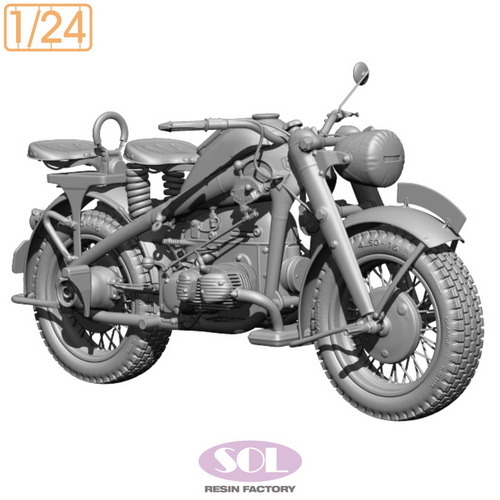 SOLMODEL MM903 German WWII Motorcycle Zundapp KS750 (3D-Printed)