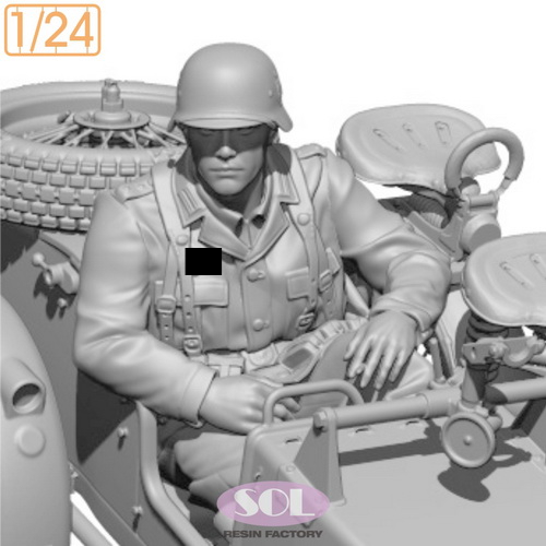 SOLMODEL MM910 Officer for German WWII Zundapp KS750 with Sidecar