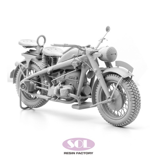 SOLMODEL MM813 German WWII Motorcycle KS750 (3D-Printed)