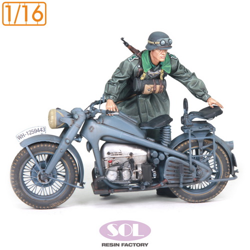 SOLMODEL MM823 German WWII Zundapp KS750 with Trooper (3D-Printed)