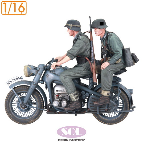 SOLMODEL MM835 German WWII Zundapp KS750 with Riders (3D-Printed)